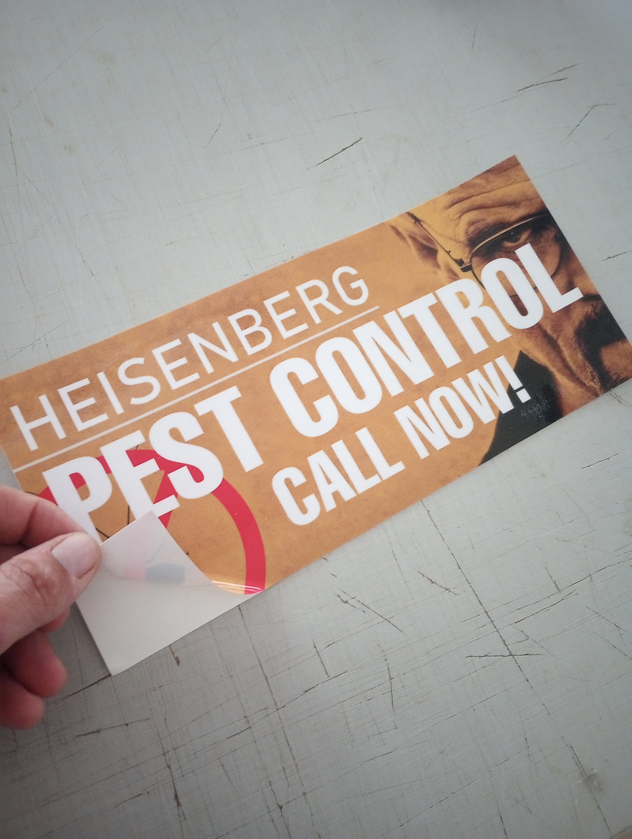 Breaking Bad Heisenberg Pest Control BUMPER sticker – Octo Lab Stickers