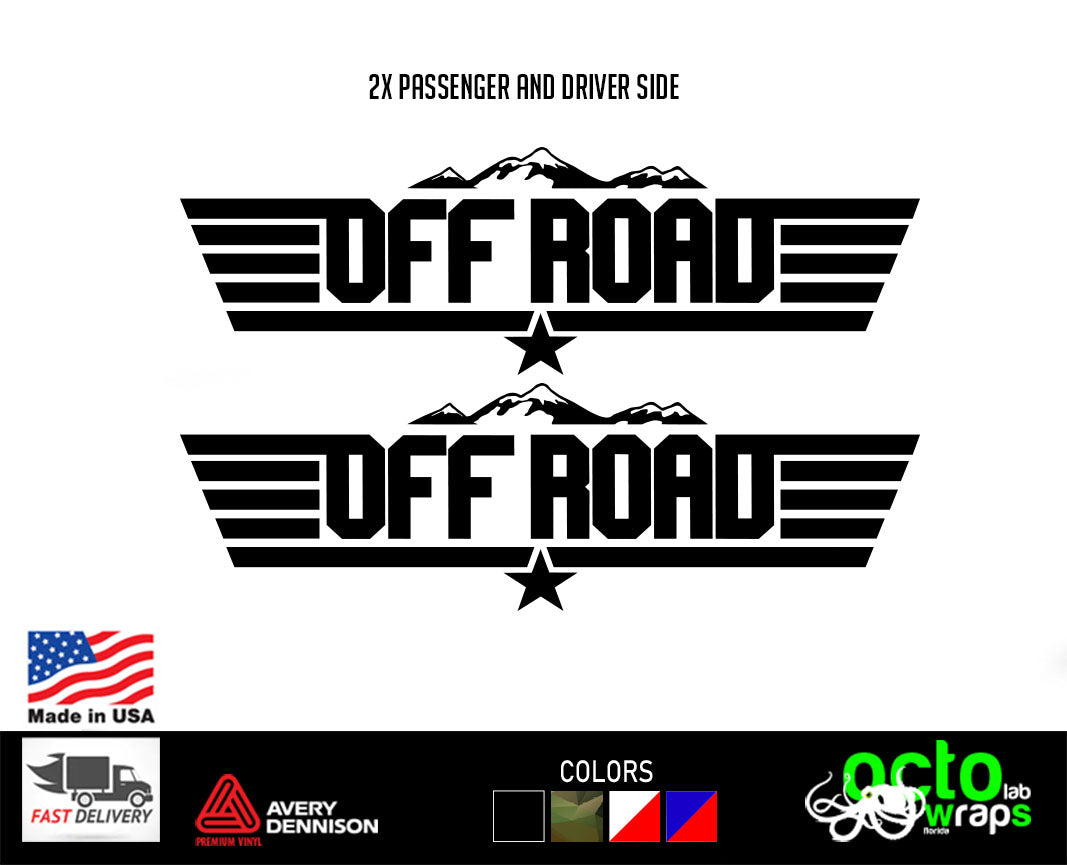 Jeep Wrangler OFF ROAD side door decal sticker – Octo Lab Stickers