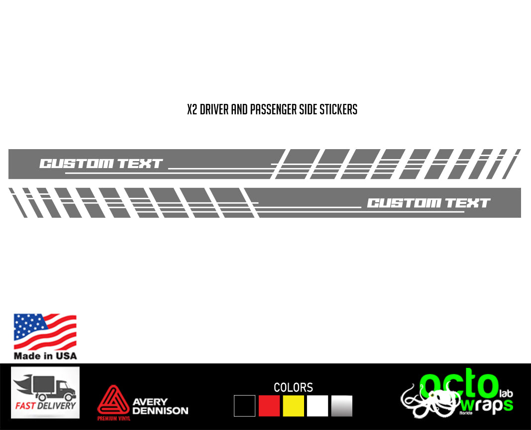 Dodge Grand Caravan Chrysler Voyager 2X side doors rocker stripes decal ...