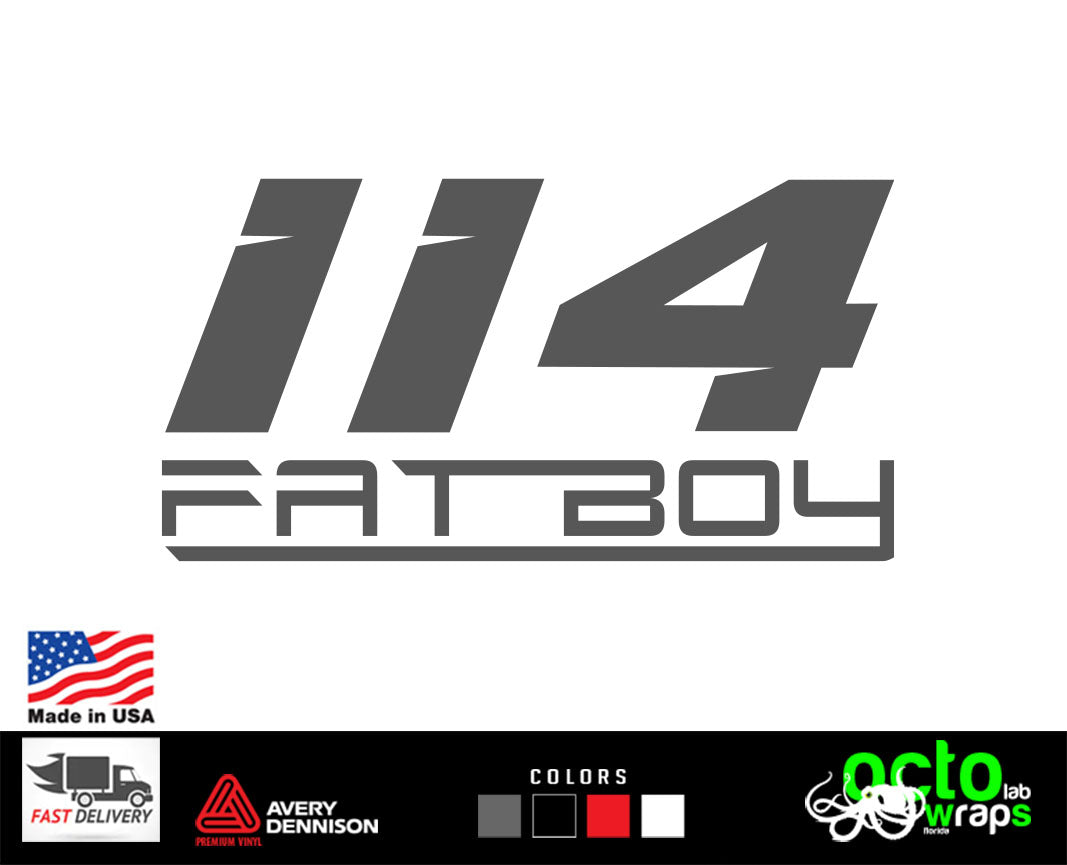 Harley Davidson Fatboy 114 rear decal sticker – Octo Lab Stickers