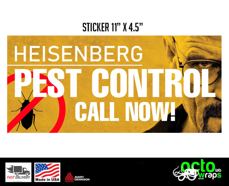 Breaking Bad Heisenberg Pest Control BUMPER sticker – Octo Lab Stickers