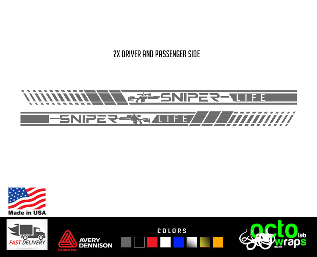 HUMMER H1 side decal sticker SNIPER LIFE Edition – Octo Lab Stickers