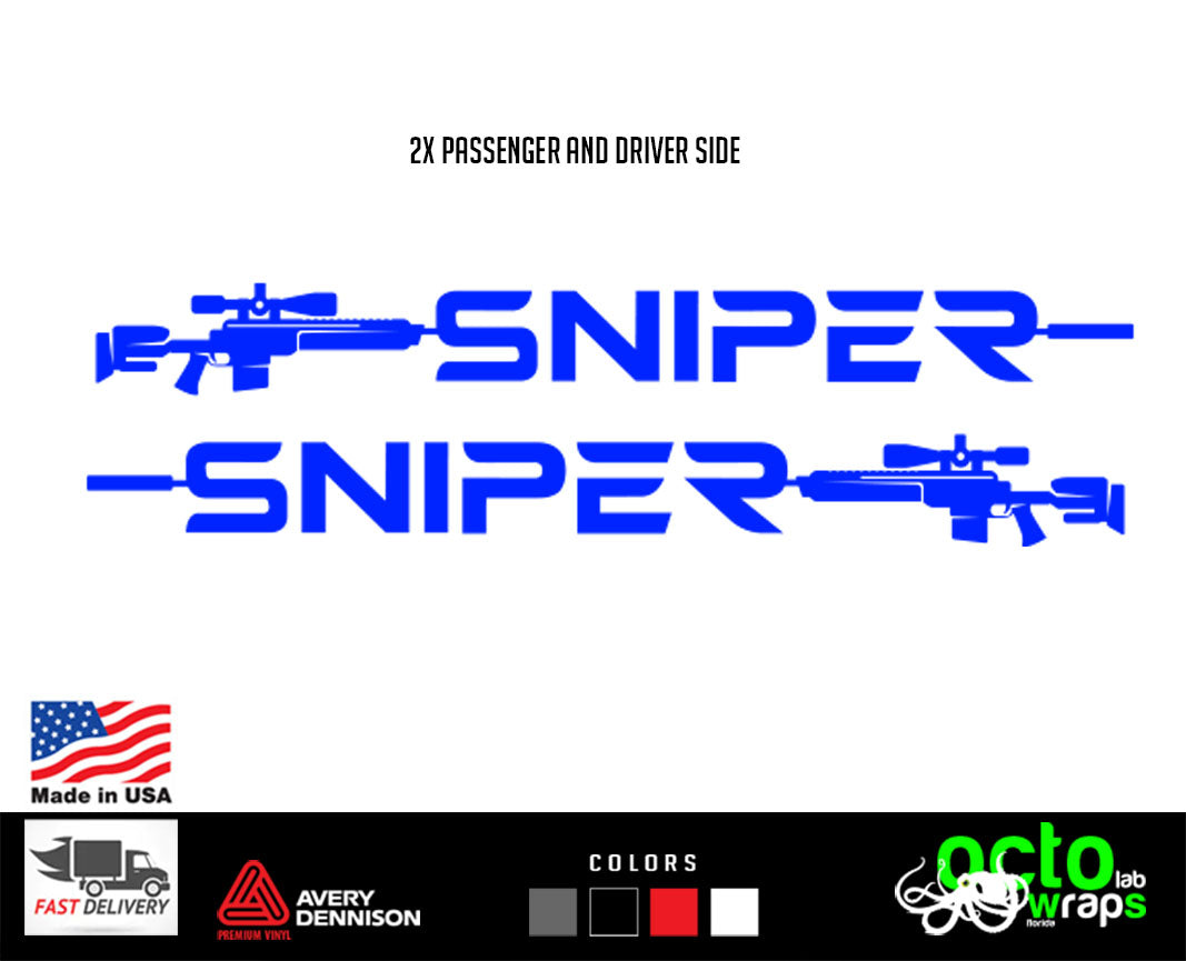 Jeep Wrangler 2X side hood decal sticker SNIPER edition – Octo Lab Stickers
