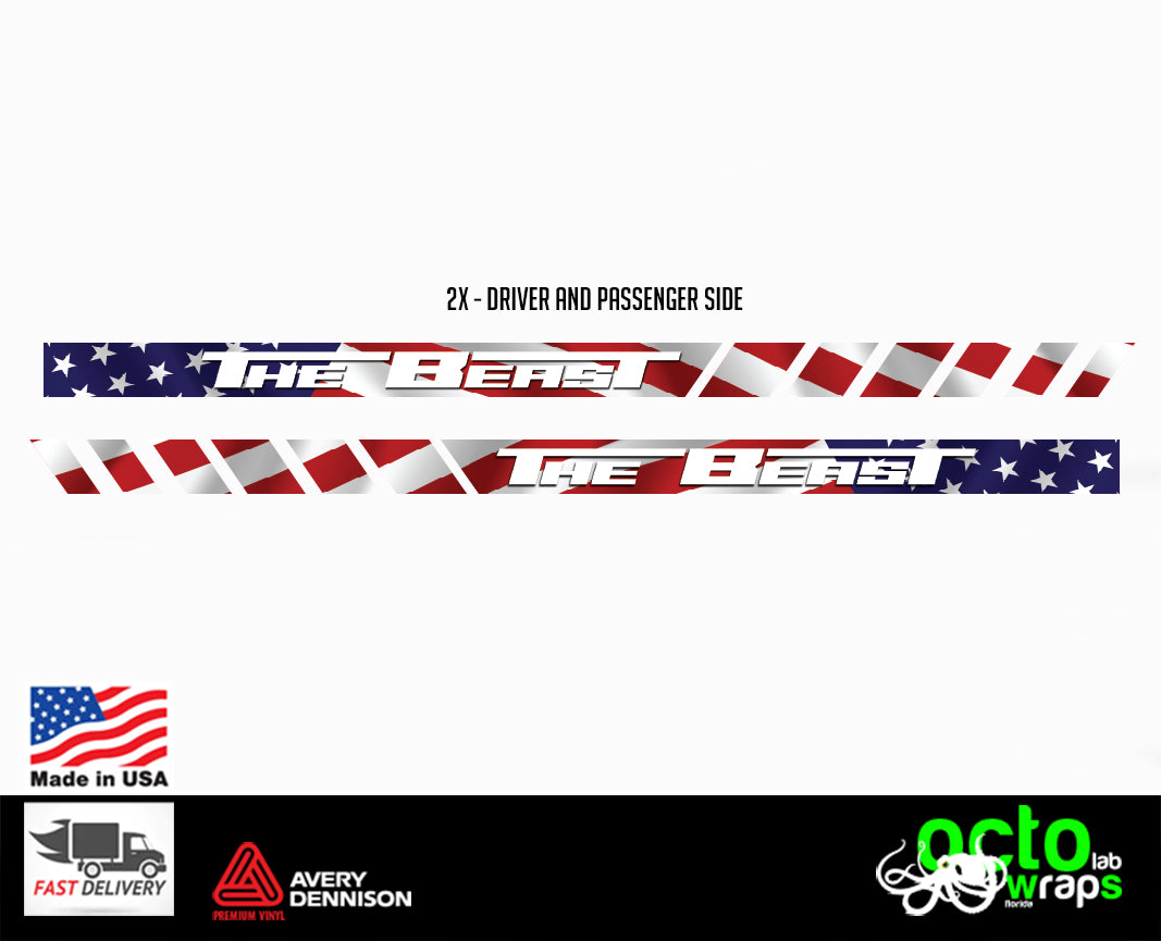 Ford Mustang THE BEAST side rocker stripes decal stickers – Octo Lab ...