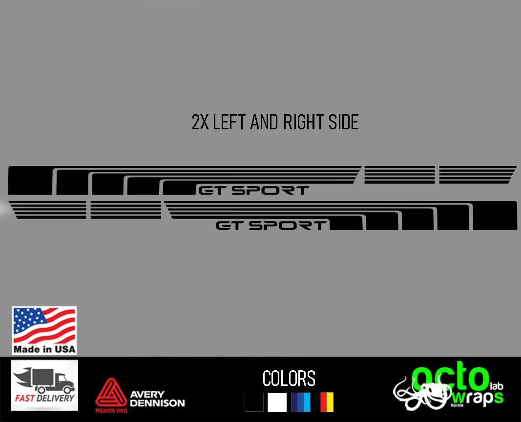Porsche GT4 SPORT 2X side doors rocker stripes decal stickers – Octo ...