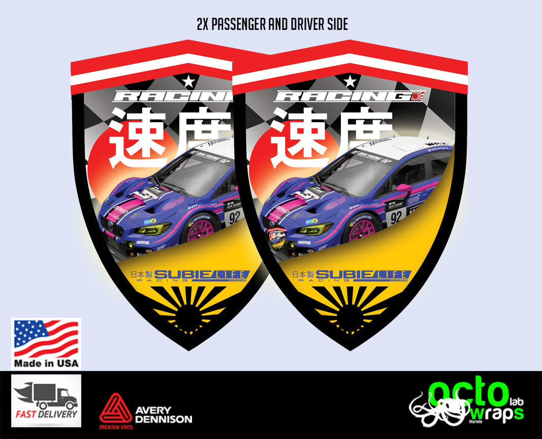 Subaru Impreza WRX SUBIE RACING side door decal sticker emblem – Octo ...