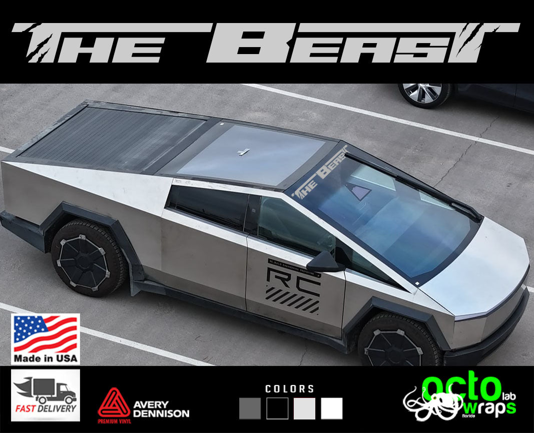 Tesla Cybertruck windshield decal sticker – Octo Lab Stickers