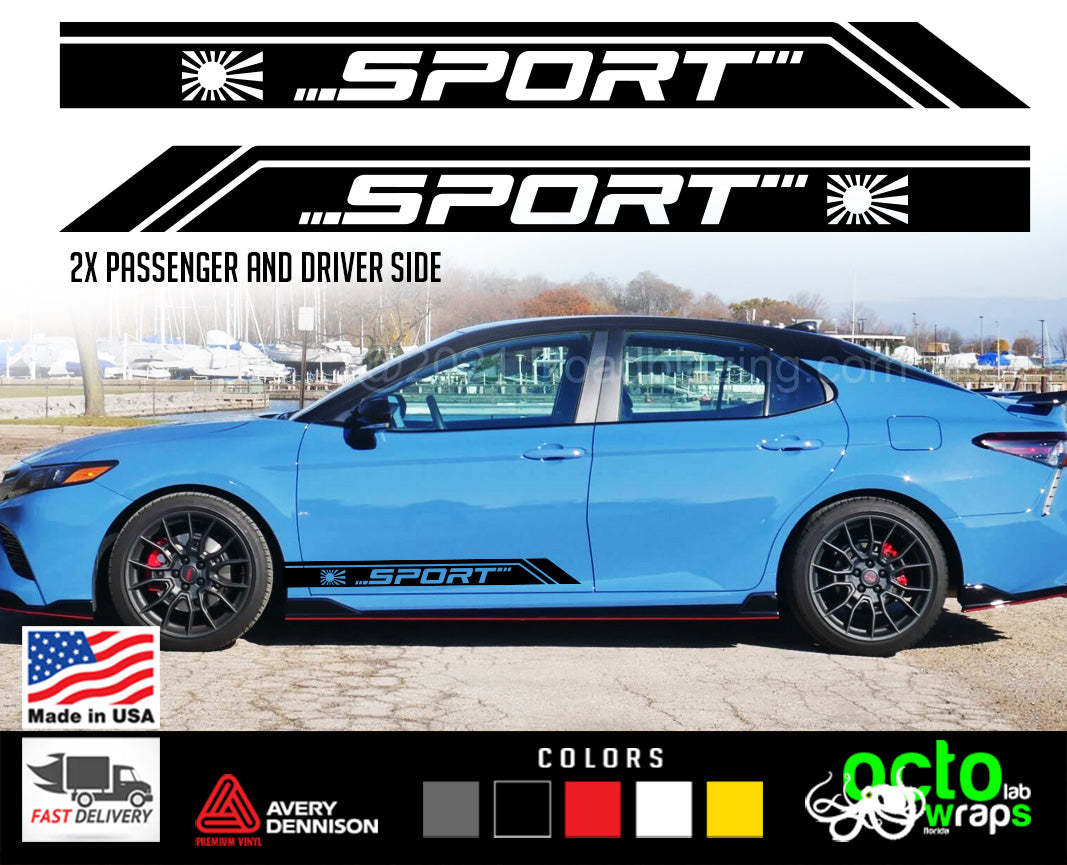 Toyota CAMRY sport edition rocker stripes decal stickers – Octo Lab ...