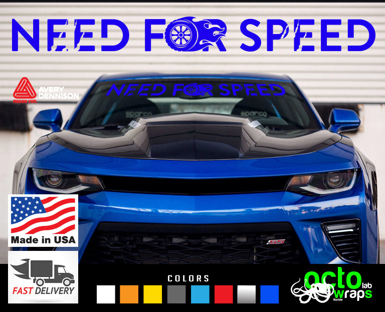 Chevrolet Camaro Racing windshield decal sticker NEED FR SPEED – Octo ...