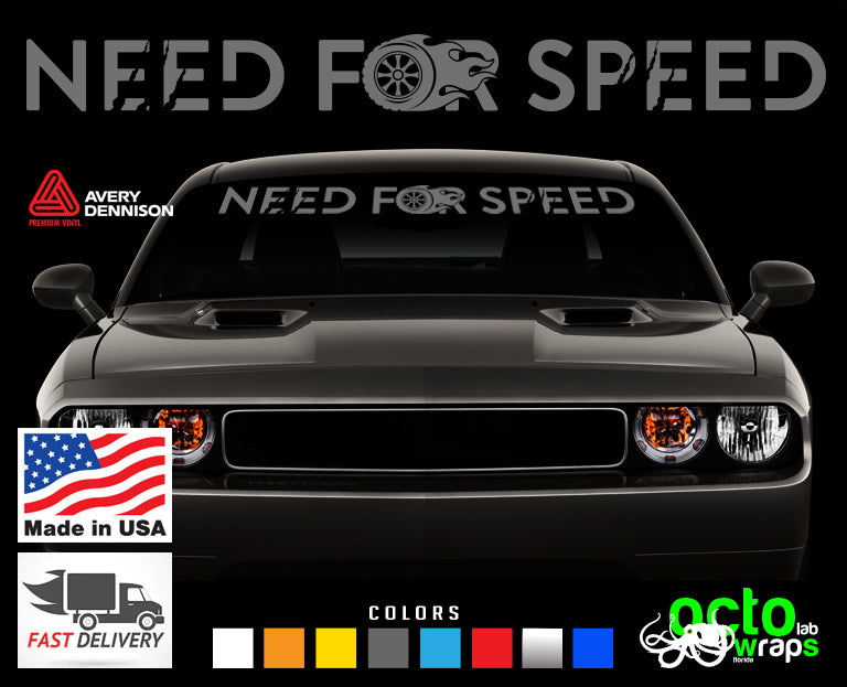 Chevrolet Camaro Racing windshield decal sticker NEED FR SPEED – Octo ...
