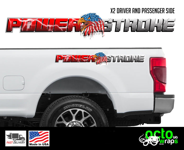 Ford F250 F350 POWERSTROKE DIESEL 2X sides decal stickers – Octo Lab ...
