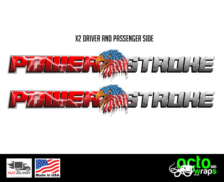 Ford F250 F350 POWERSTROKE DIESEL 2X sides decal stickers – Octo Lab ...