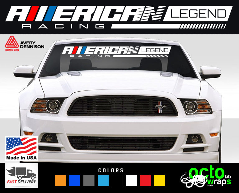 Ford Mustang AMERICAN LEGEND Racing windshield decal sticker – Octo Lab ...