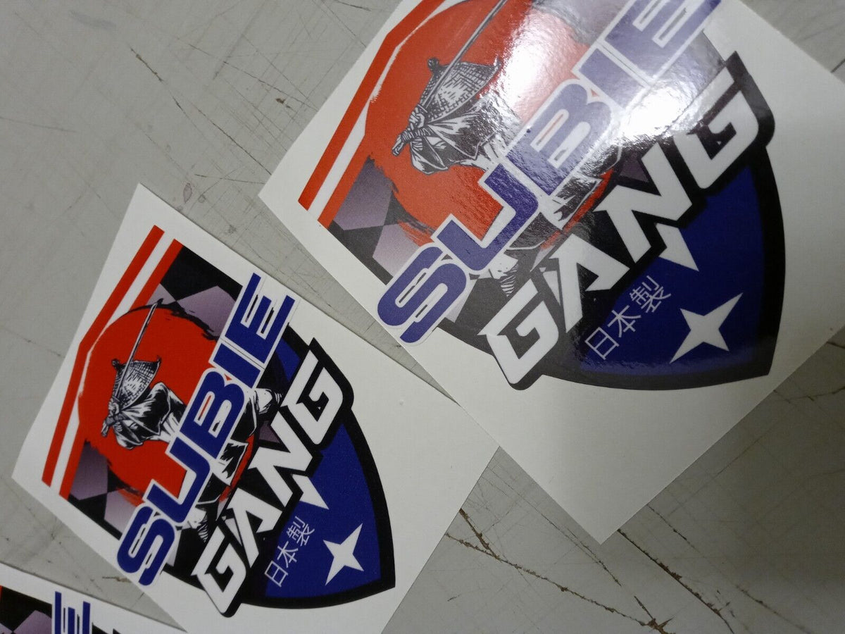 Subaru SUBIE GANG RACING side door decal sticker emblem – Octo Lab Stickers