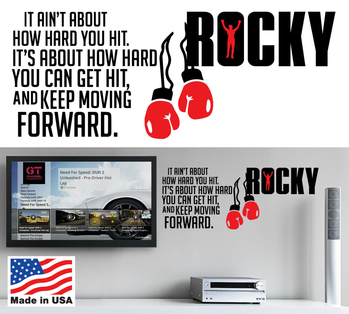 Rocky Balboa WALL sticker – Octo Lab Stickers