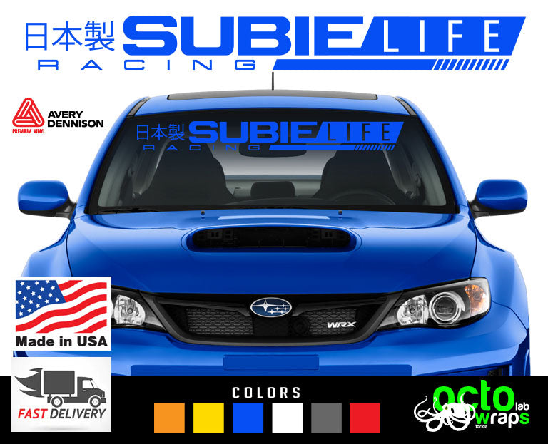 Subaru SUBIE LIFE windshield decal sticker – Octo Lab Stickers