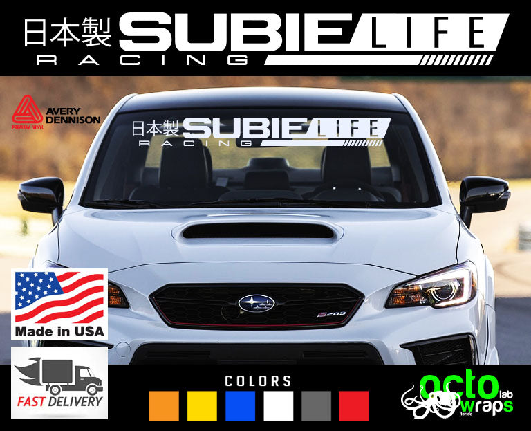 Subaru SUBIE LIFE windshield decal sticker – Octo Lab Stickers